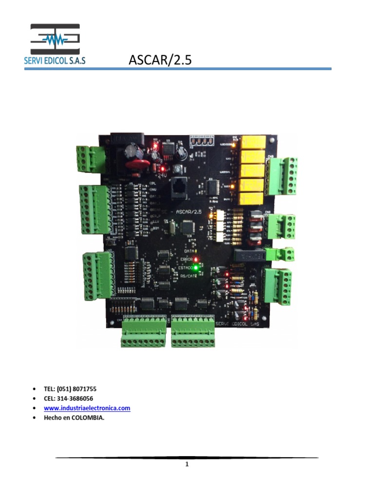Ascar 2.5 | PDF | Ascensor | Diodo emisor de luz