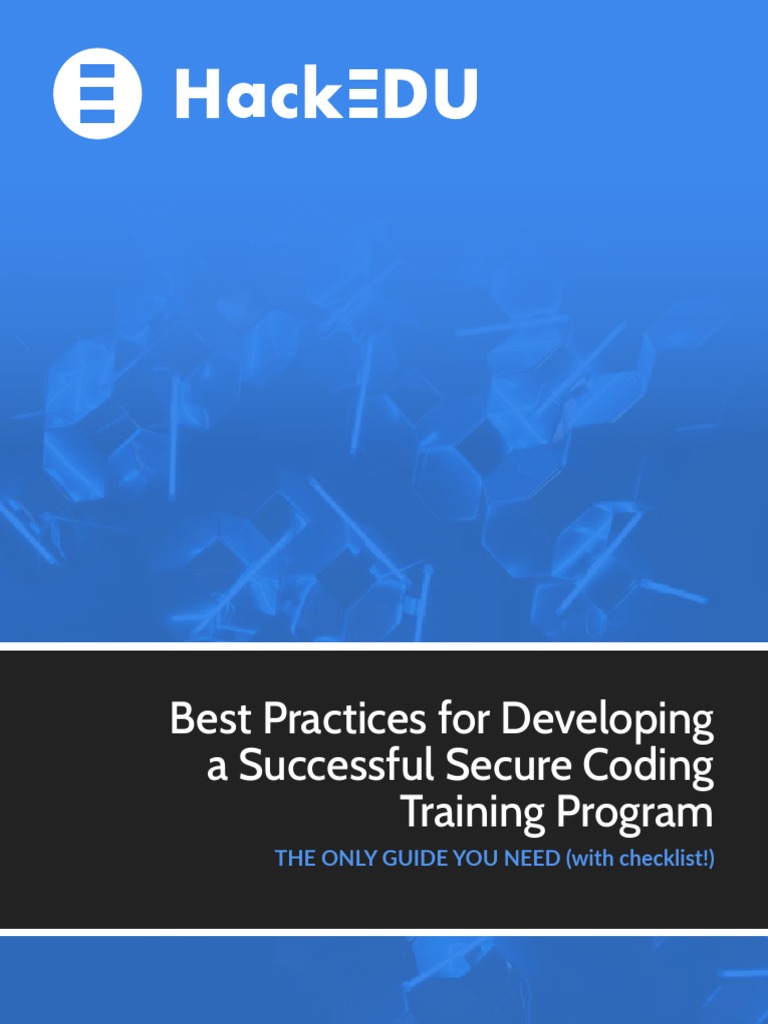 Secure Coding Training Guide | PDF | Reinforcement | Vulnerability (Computing)