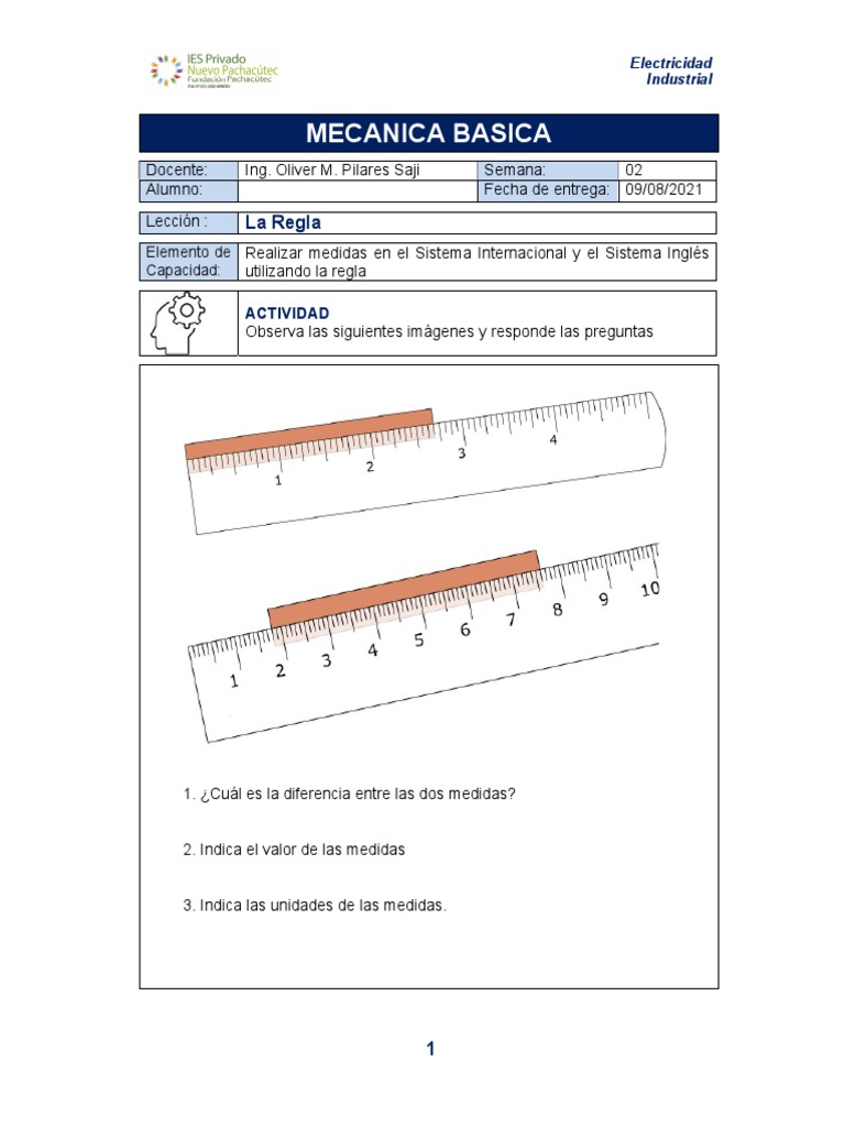 02 La Regla | PDF | Pulgada | Notación