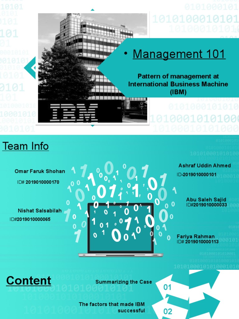 Management 101: Pattern of Management at International Business Machine ...
