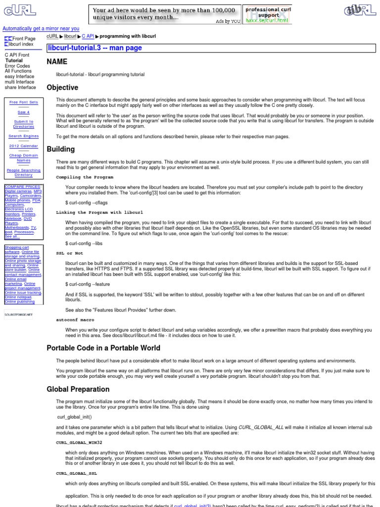 Libcurl - Programming Tutorial | PDF | Proxy Server | Http Cookie