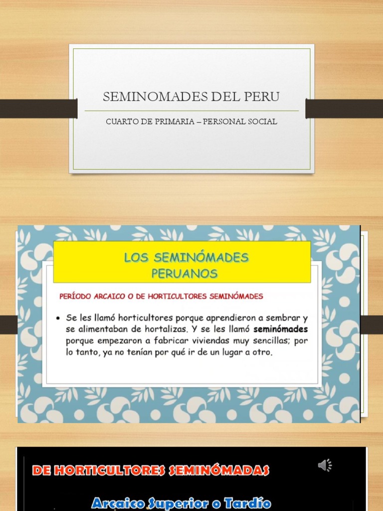 Horticultores Seminómadas del Perú | PDF