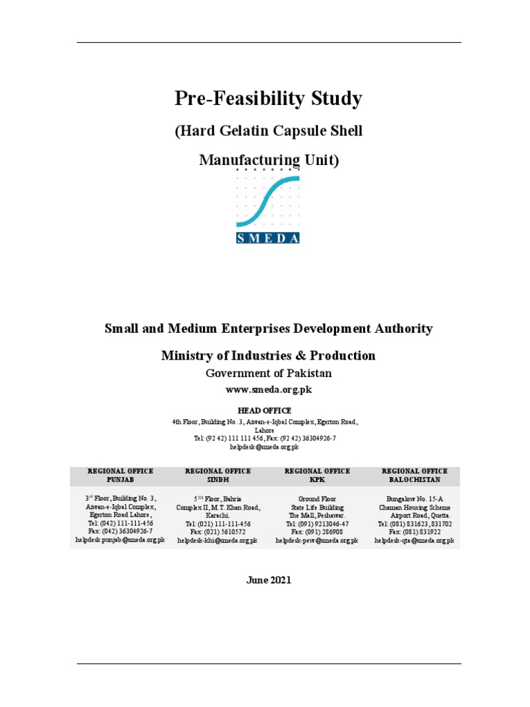 Hard Gelatin Capsule Shell Manufacturing Unit Rs. 95.92 Million Jun ...