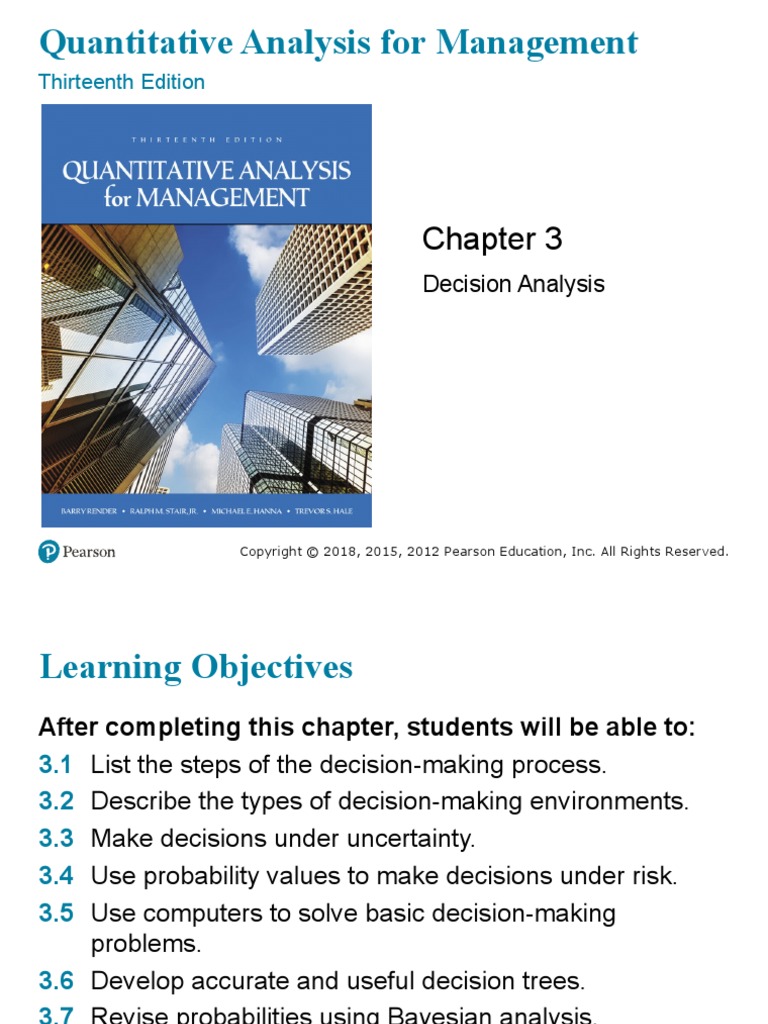 Chapter 3 - Decision Analysis | PDF | Decision Making | Decision Theory