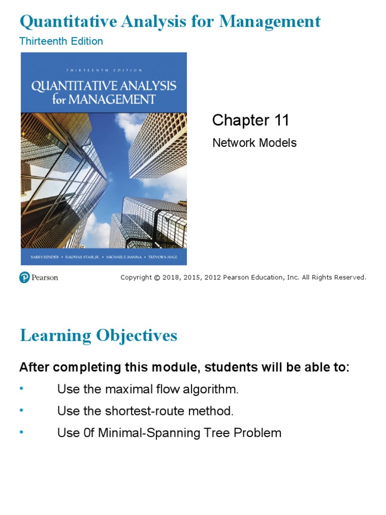 Chapter 11 - Network Models | PDF | Mathematical Optimization | Applied ...