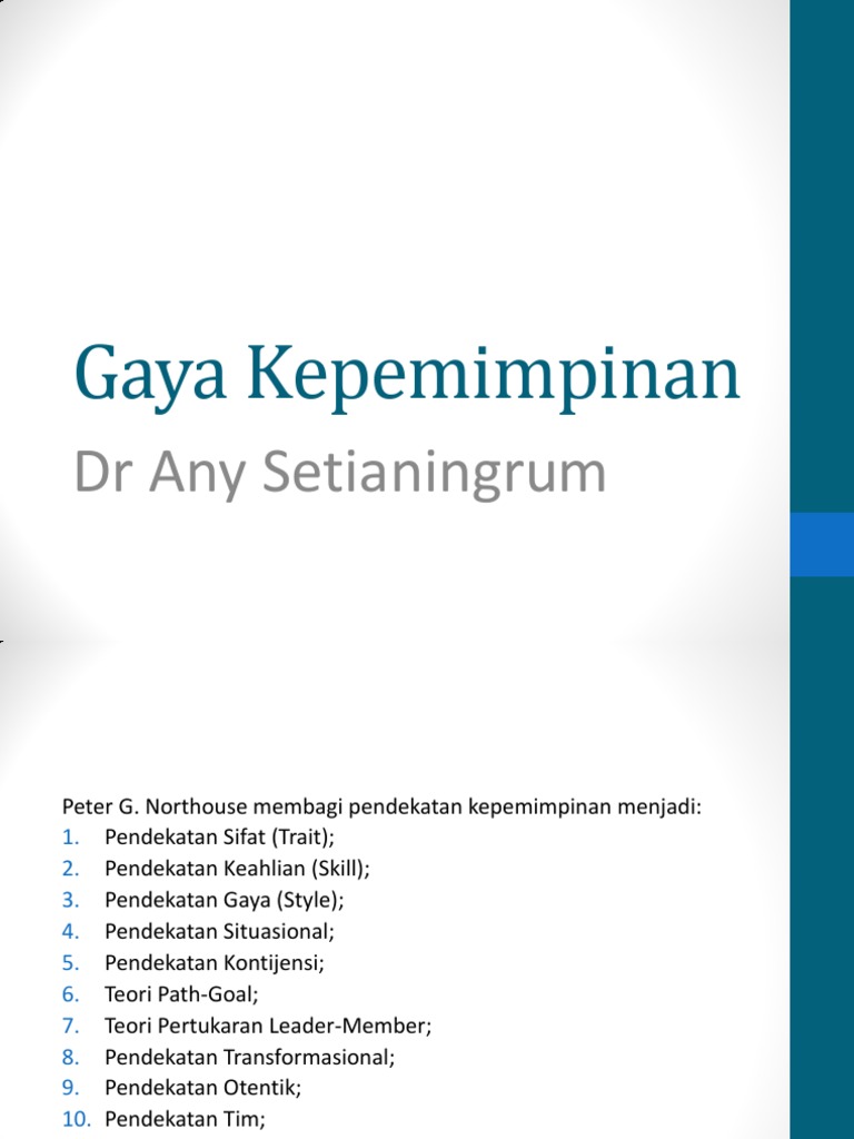 Gaya Kepemimpinan | PDF