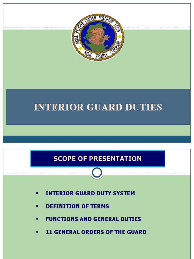 Interior Guard Duties | PDF | National Security | Government