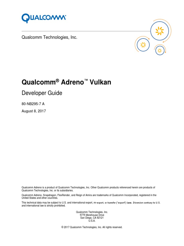 Qualcomm Adreno Vulkan: Developer Guide | PDF | Shader | Texture Mapping