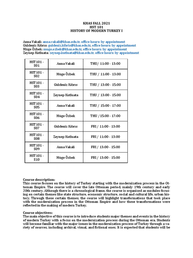 HST 101 - Fall 2021 Syllabus | PDF | Academic Dishonesty | Plagiarism