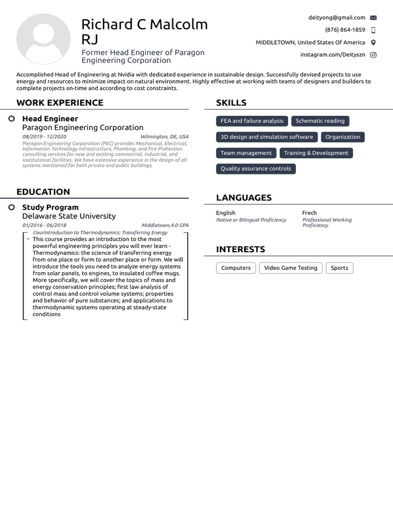 Richard's Resume | PDF | Engineering | System