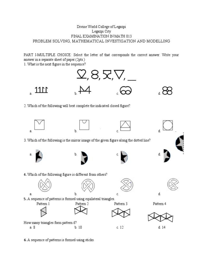 Problem Solving, Mathematical Investigation and Modelling | PDF | Mathematics | Triangle