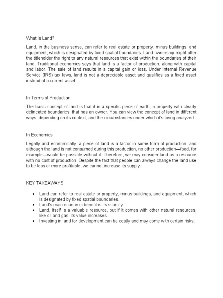 What Is Land | PDF