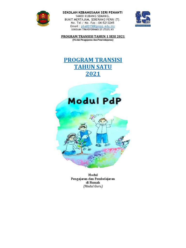 Modul PDP Fasa Kesediaan Prog Transisi Tahun 1 Sesi 2021 | PDF