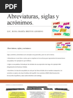 El Plural de Abreviaturas, Siglas, Acrónicos y Acortamientos-3a | PDF | Gramática | Tipología ...