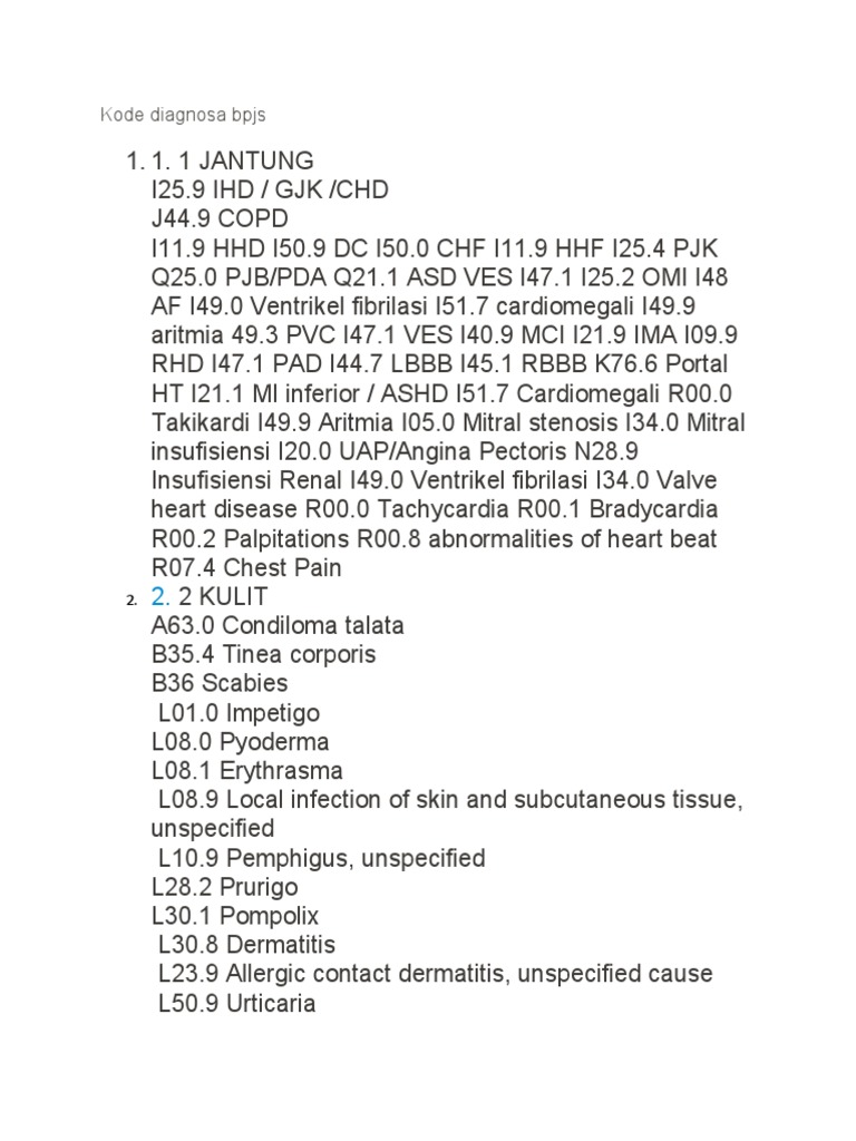 Kode Diagnosa Bpjs | PDF | Human Tooth | Vertebral Column