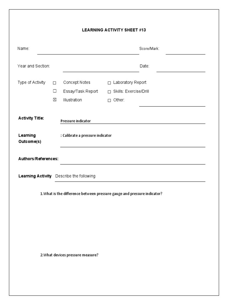 Learning Activty Sheet 13 | PDF | Career & Growth