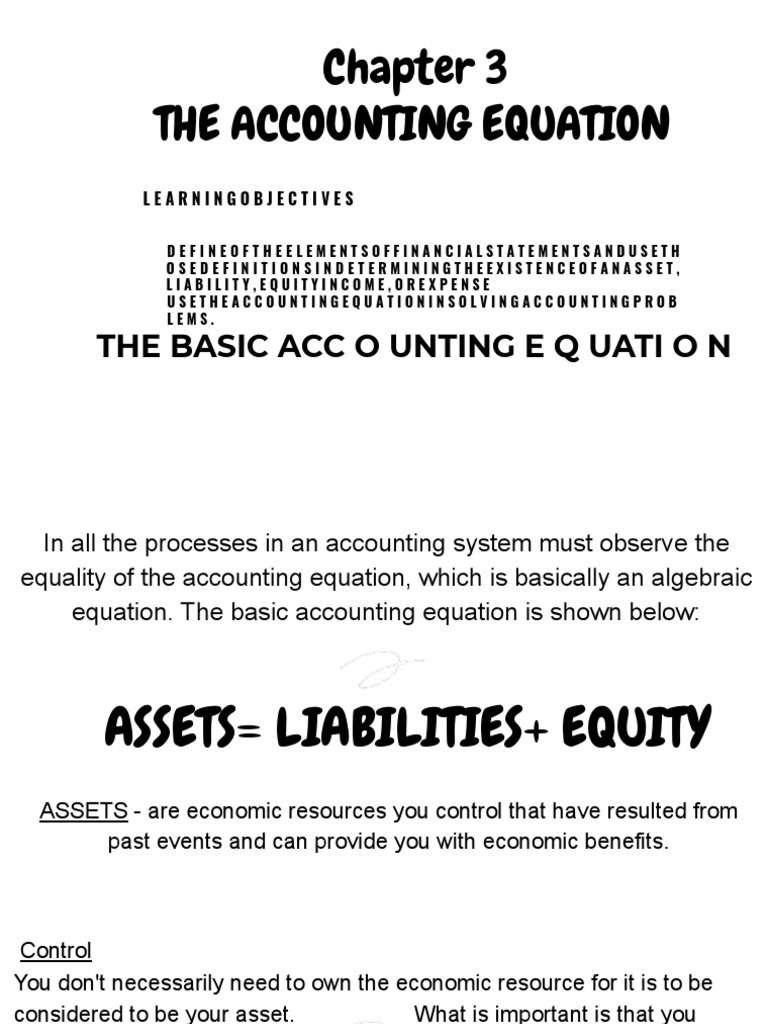FAR Chapter 3 Revised | PDF | Equity (Finance) | Expense
