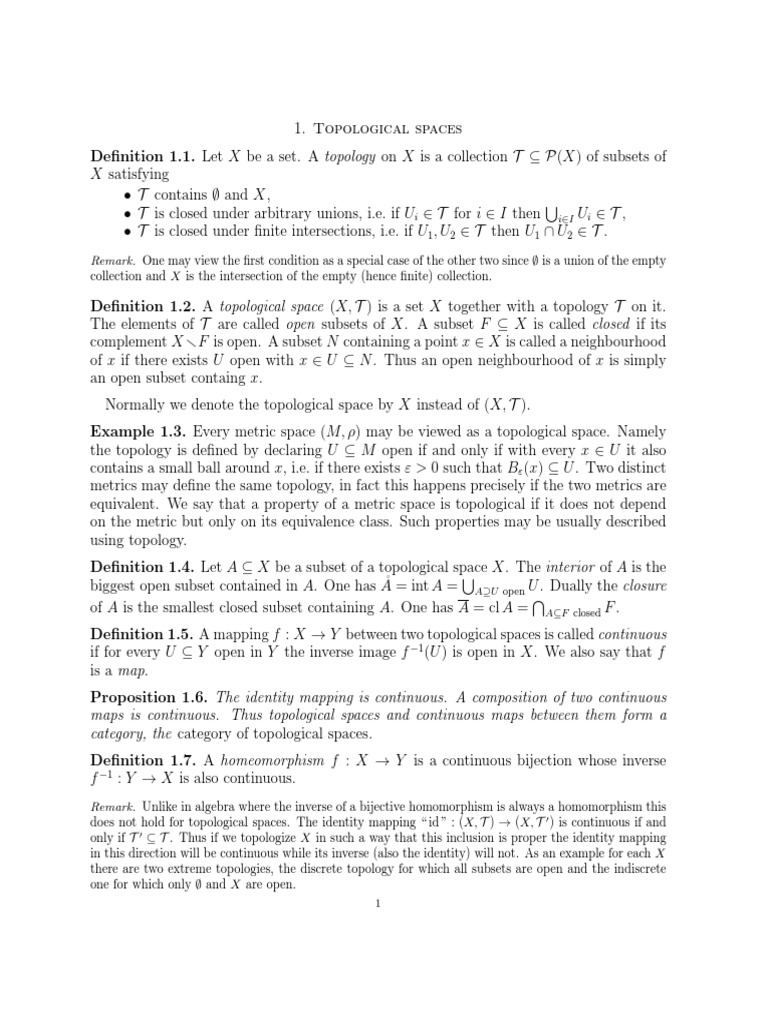 Essential Topology | Download Free PDF | Continuous Function | Compact Space