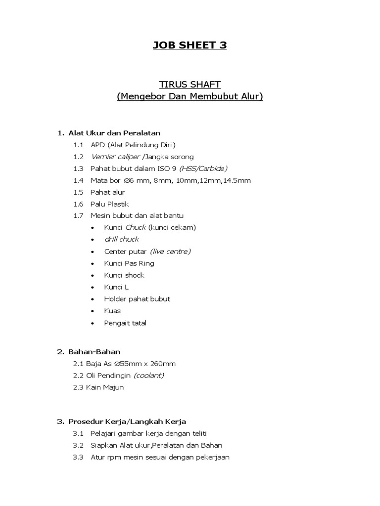 MENGEBOR DAN MEMBUBUT ALUR PADA BAJA AS | PDF
