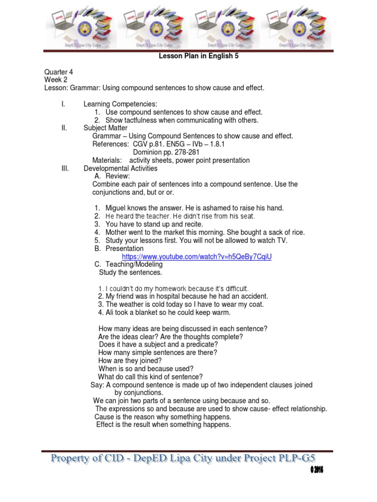 Compound and Complex - Cause and Effect - Prob - Solution | PDF ...