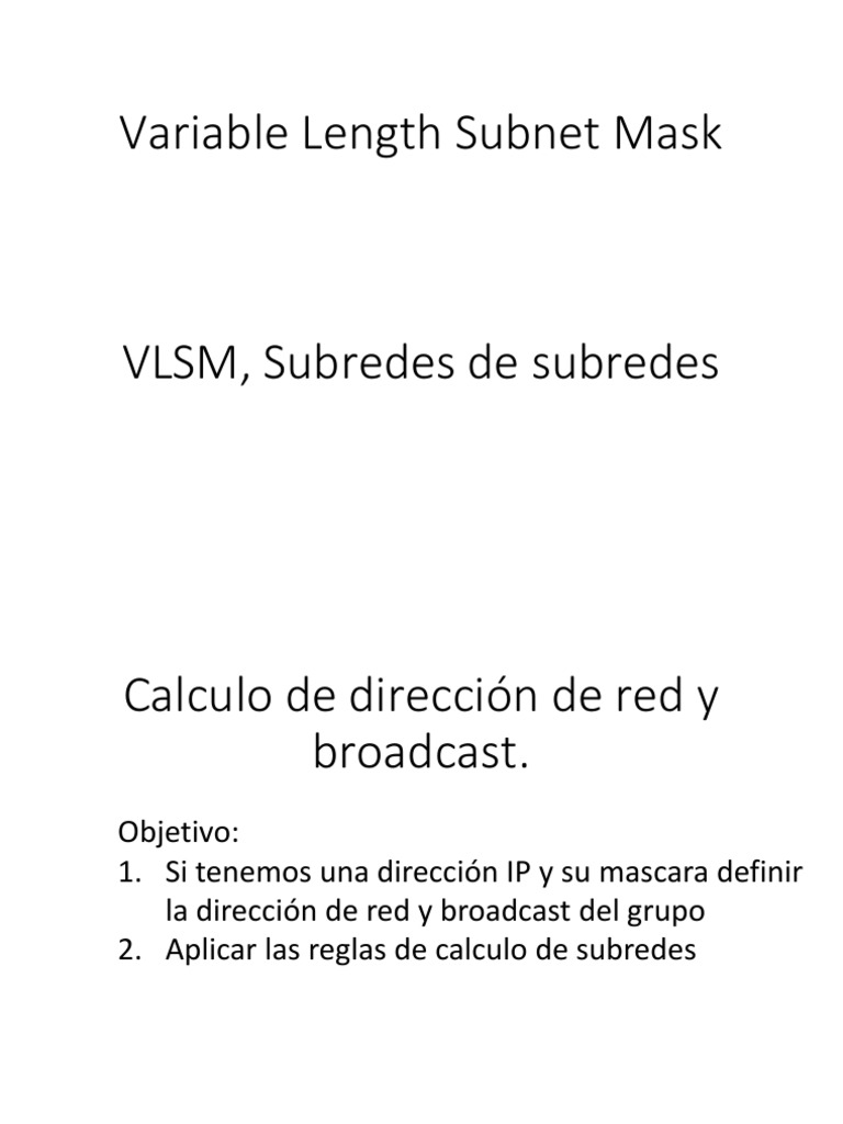 Variable Length Subnet Mask (VLSM) Concepts and Configuration | PDF ...