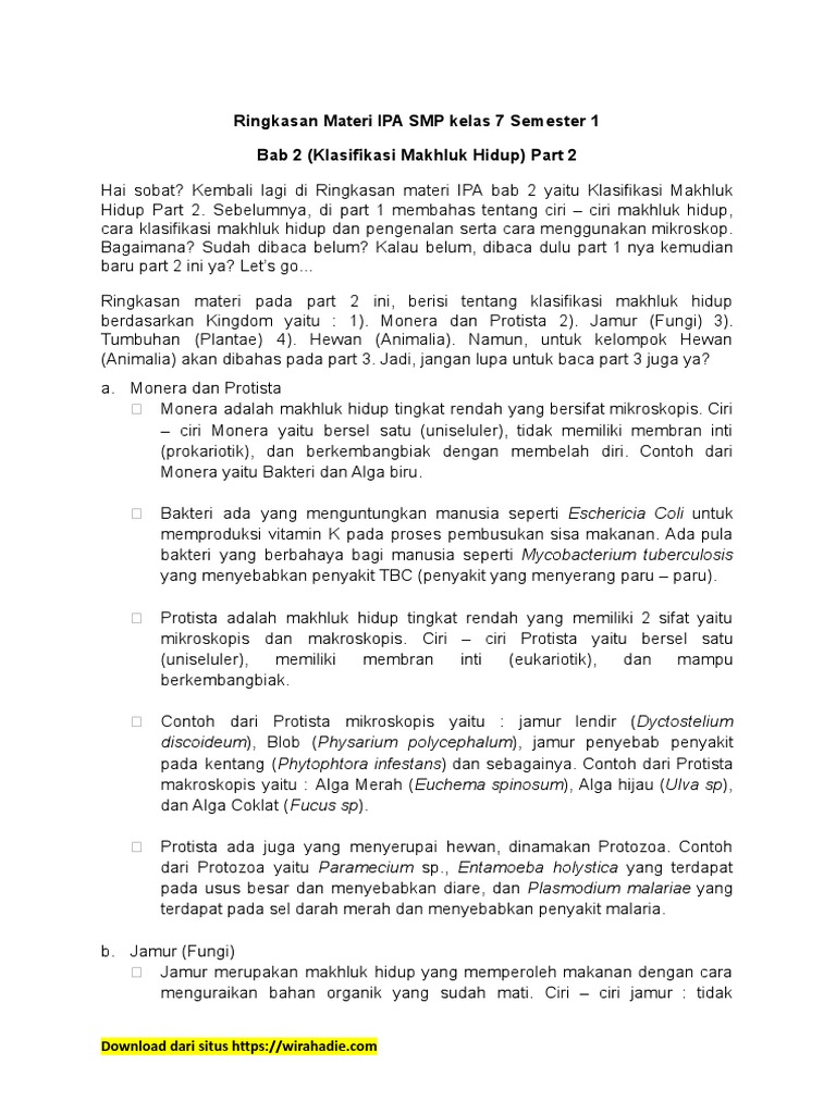 Ipa SMP 7 s1 b2 Part 2 Rita Purwanti | PDF