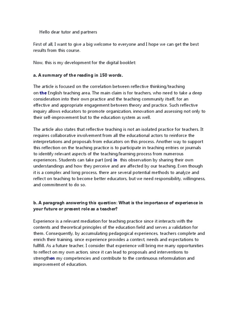 Answer Questions TASK 1 FORUM | PDF | Teachers | Theory