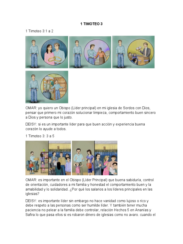 1 Timoteo 3 | PDF | Dios | Jesús