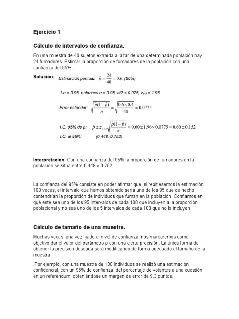 Intervalos de Confianza | PDF | Intervalo de confianza | Muestreo (Estadísticas)