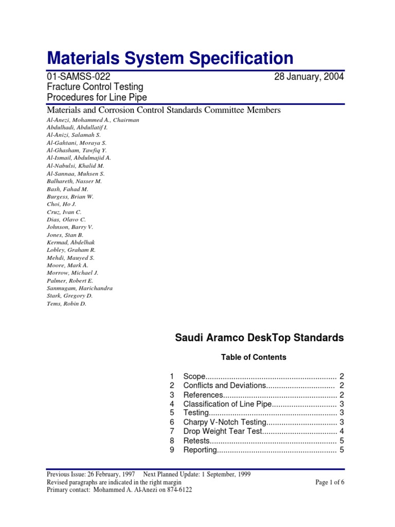 Materials System Specification | PDF | Pipe (Fluid Conveyance) | Specification (Technical Standard)