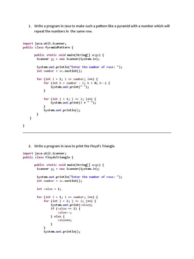 Write A Program In Java To Make Such A Pattern Like A Pyramid With A 3247