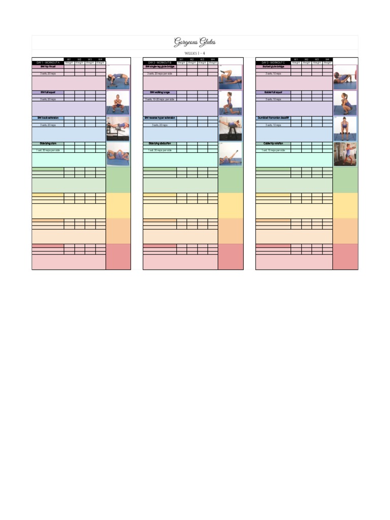 A 12-Week Glute-Focused Bodyweight and Weight Training Program for ...