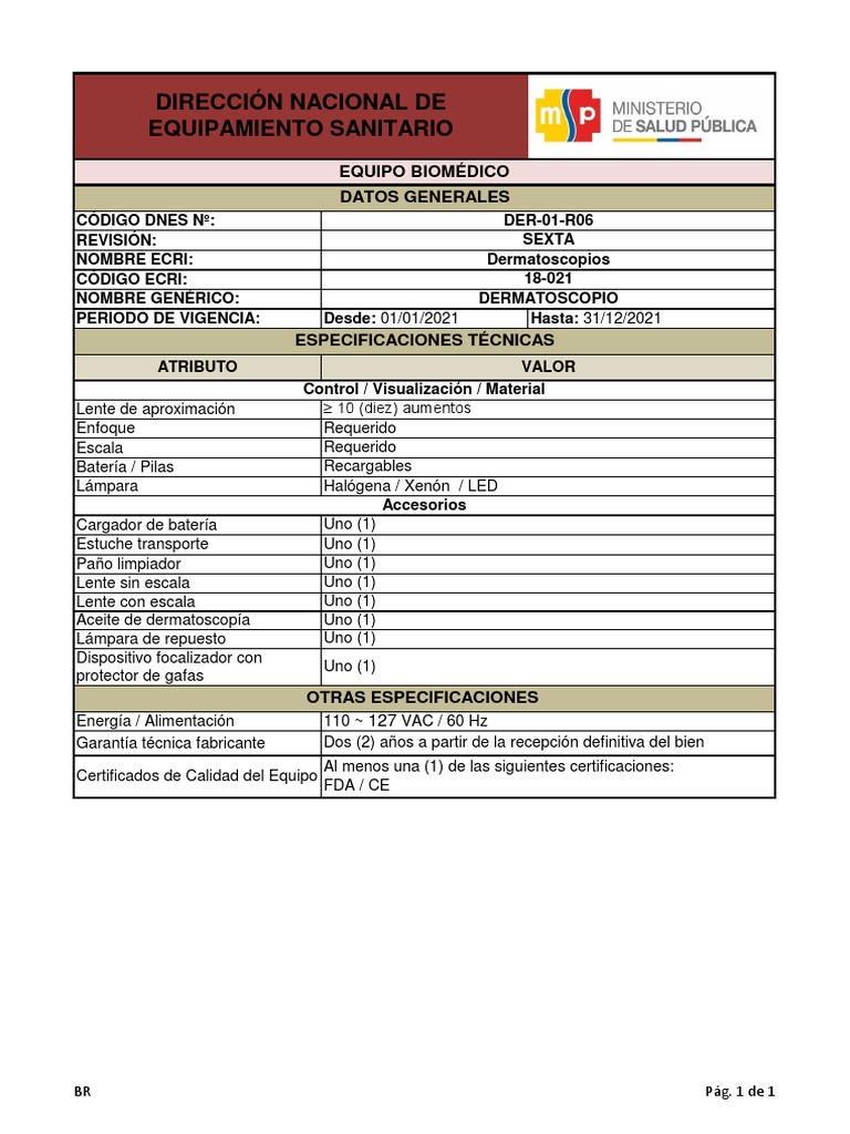 Der-01-R06 Dermatoscopio | PDF