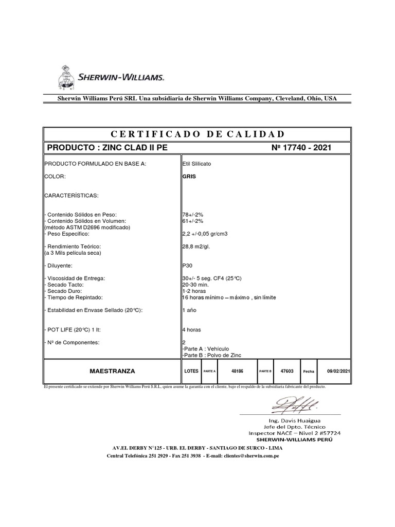 Zinc Clad II Pe Epcm | PDF