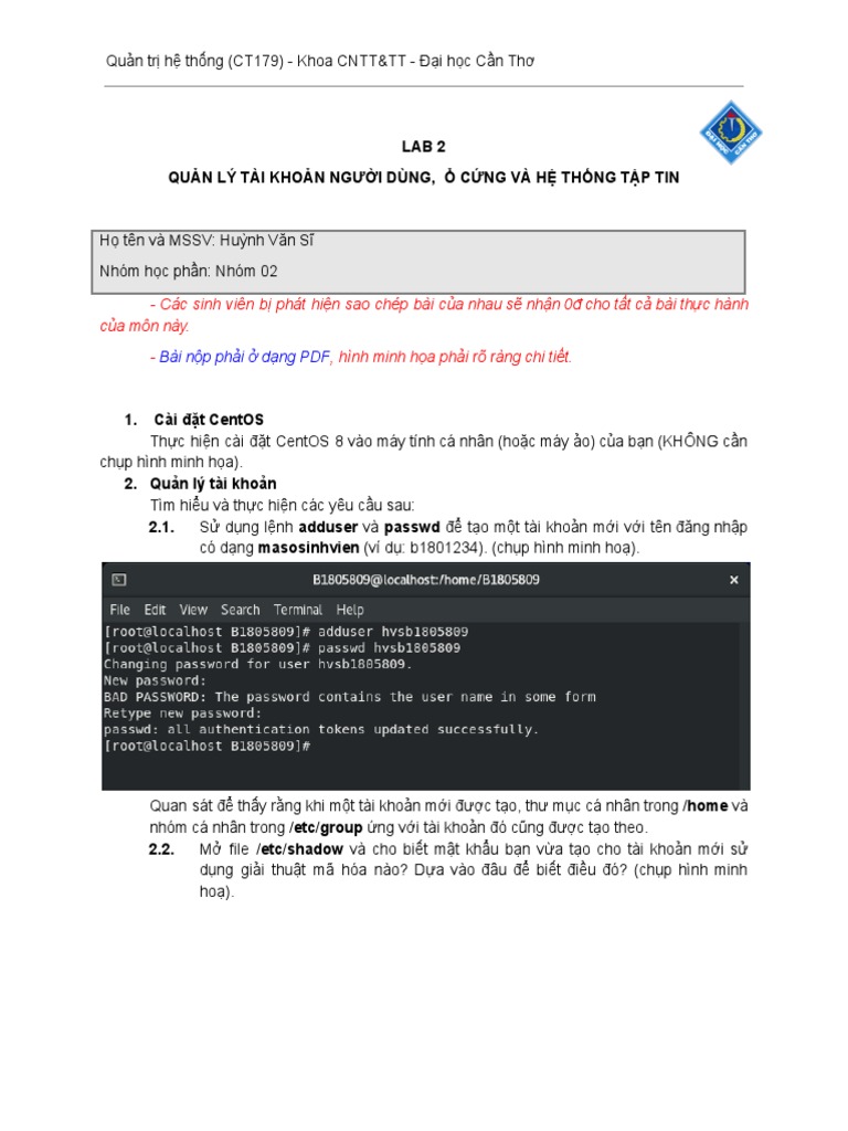 B1805809 QTHT Lab2 01 2021 2022 | PDF