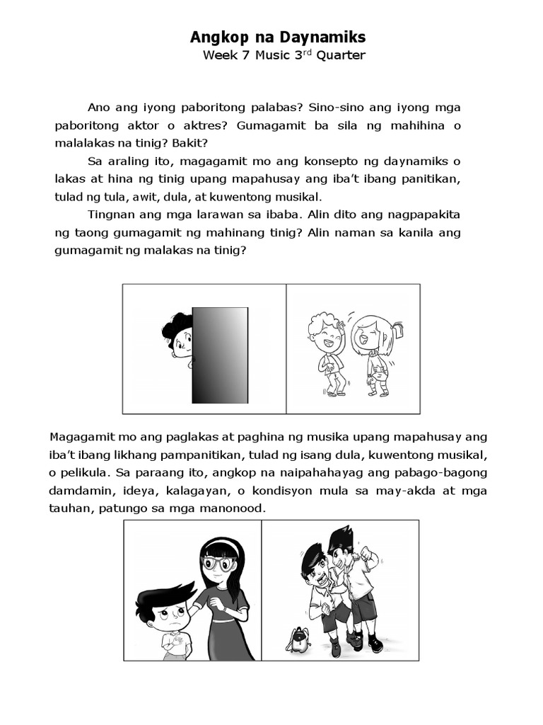 Angkop Na Daynamiks Week 7 3rd QTR | PDF