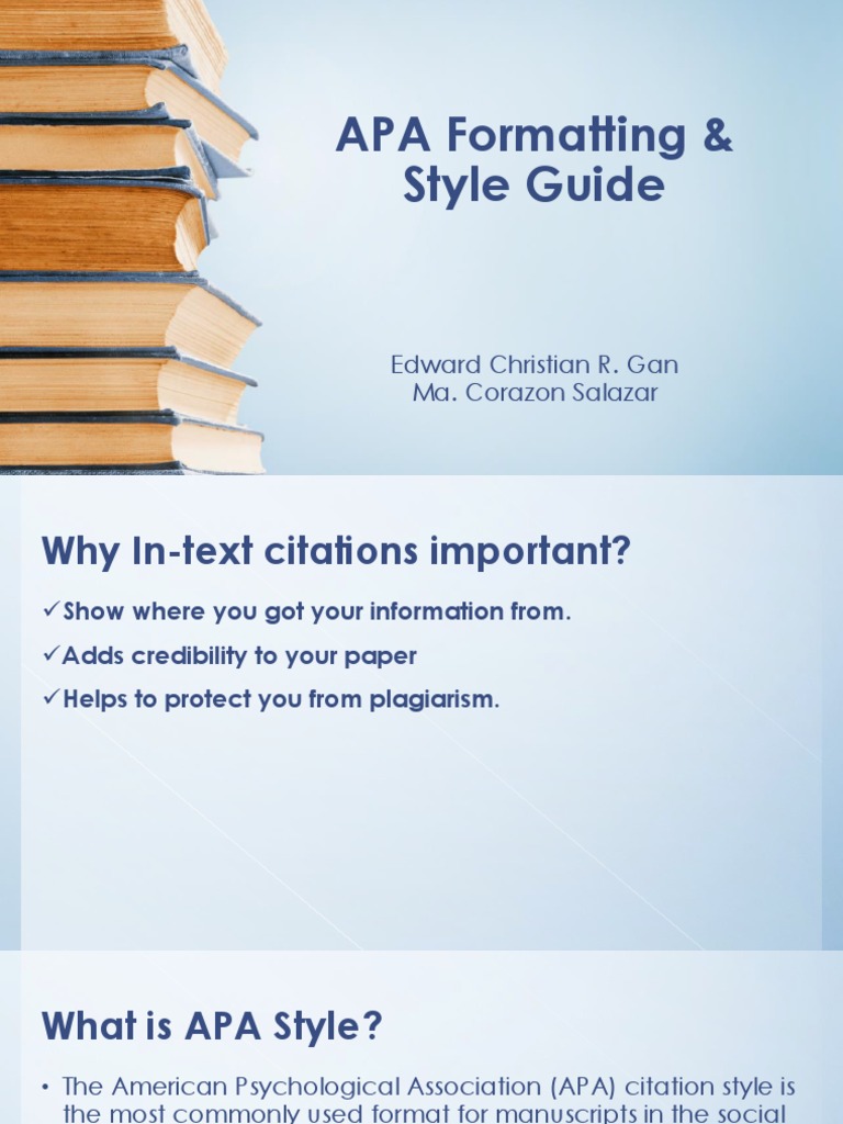 APA Formatting & Style | PDF | Citation | Apa Style