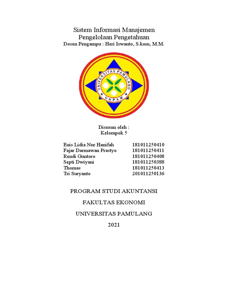 Blog SIM KLMPK 5 - Pengelolaan Pengetahuan-1 | PDF