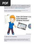 100 Questions + Answers - LTO Exam Reviewer (ENGLISH) - WhaALife! | PDF