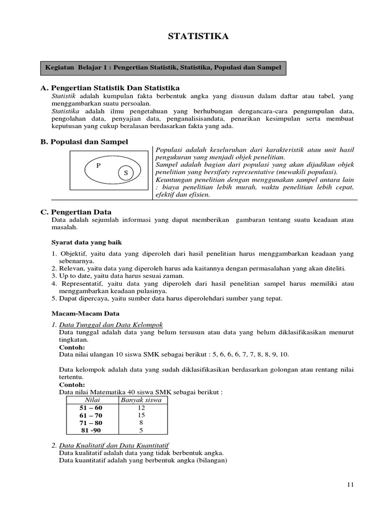 STATISTIK | PDF | Metode & Bahan Ajar