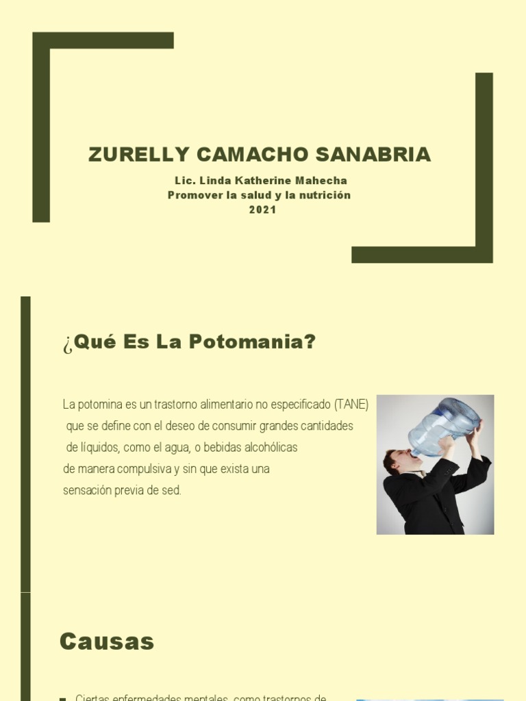 Potomanía: Causas y Tratamiento | PDF | Salud y bienestar | Estilo de vida