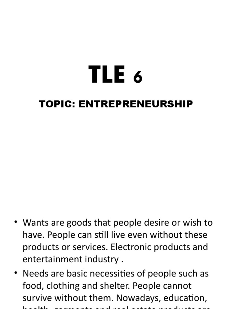Lesson 1 EPP 6 Entrepreneurship | PDF