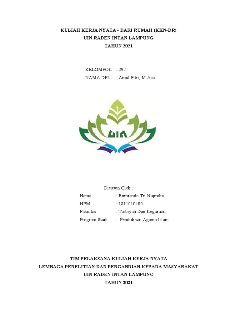 PROGJA KKN Abung-Selatan - Romiando Tri Nugraha - 1811010400 - Kelompok 60 | PDF