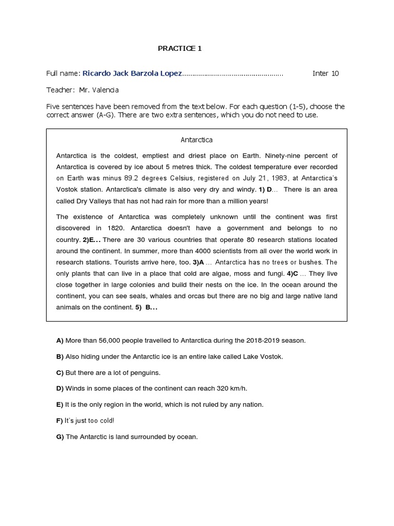 Reading Inter 10 | PDF