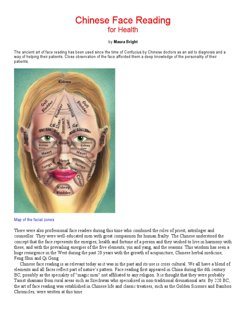 Chinese Face Reading | PDF | Traditional Chinese Medicine | Yin And Yang