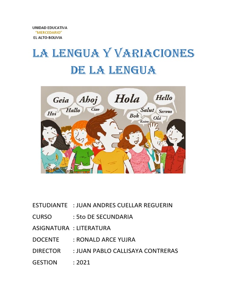Variaciones De La Lengua: Tipos De Variedades Lingüísticas – HYIYK