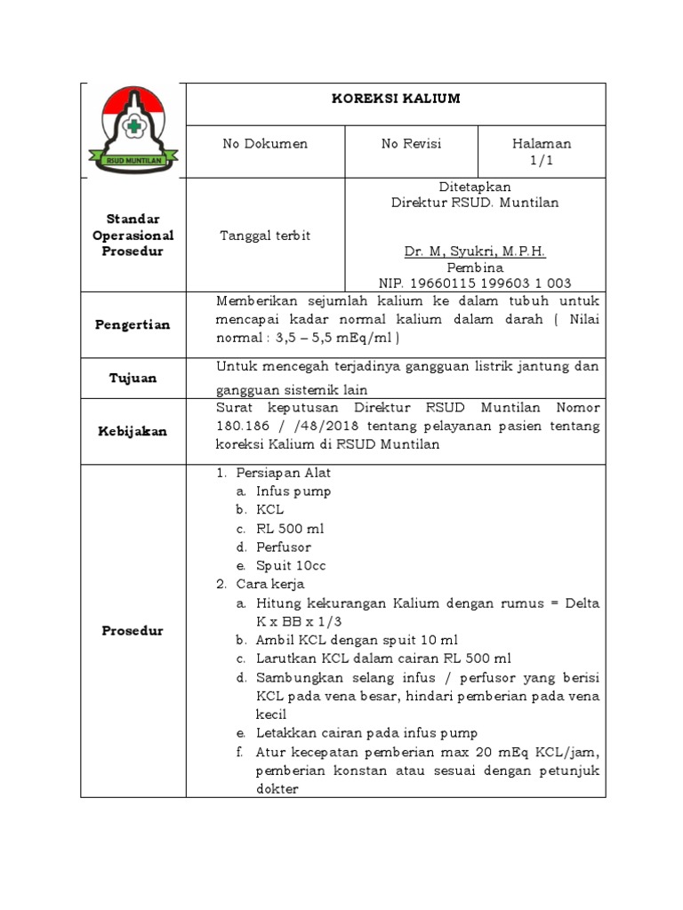 Koreksi Kalium 2 | PDF