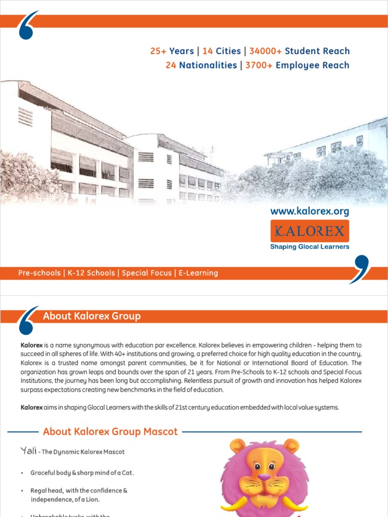 E Brochure Kalorex | PDF | Preschool | Schools