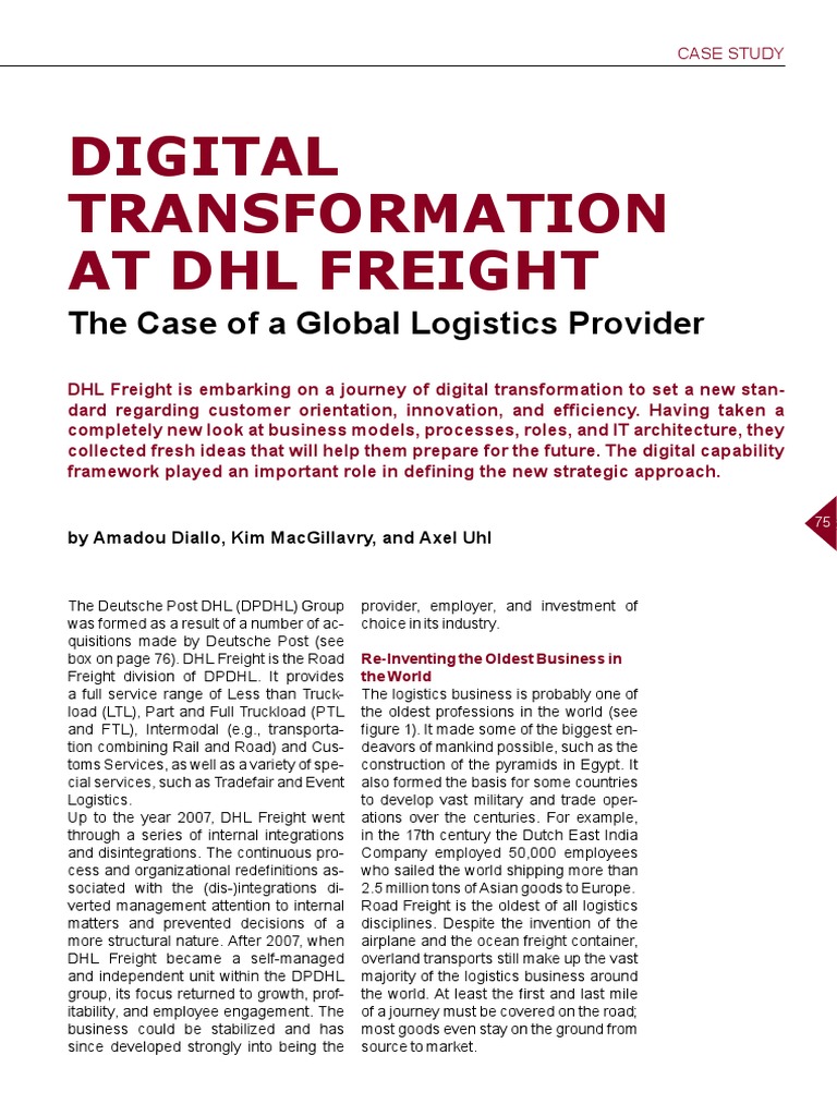 DHL Case Study | PDF | Logistics | Supply Chain