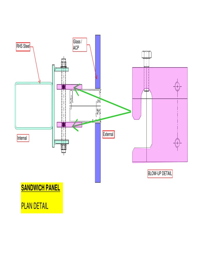 Sandwich Panel - Plan View (Connection Detail) | PDF